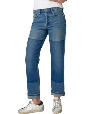LIVERPOOL Sloane Slouchy High Waist Girlfriend Jeans - Frontier Blue