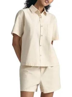 Brooklyn Industries Cotton & Hemp Button-up Shirt - Sandshell