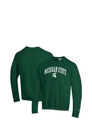 Champion Michigan State Spartans Arch Over Logo Pullover Sweatshirt - Green