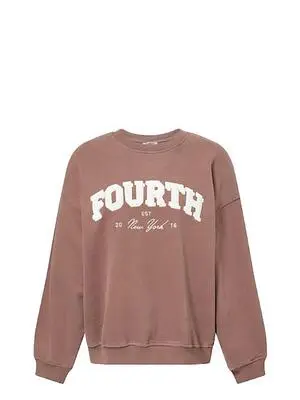 4TH & RECKLESS Cotton Sweatshirt With Brand Logo - Choc
