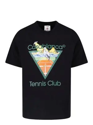 Casablanca T-shirt "tennis Club - Black