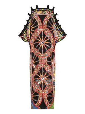 Dolce & Gabbana Carretto-print Twill Kaftan Dress - Multicolor