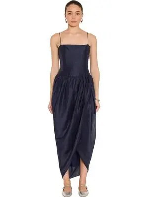Amanda Uprichard Castello Midi Dress - Navy