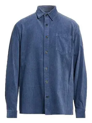 Paul & Shark Corduroy Overshirt With Button Fastenings - Blue