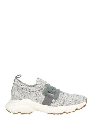 TOD'S Sock Sneakers In Textile Fibers And Leather - Light Grey