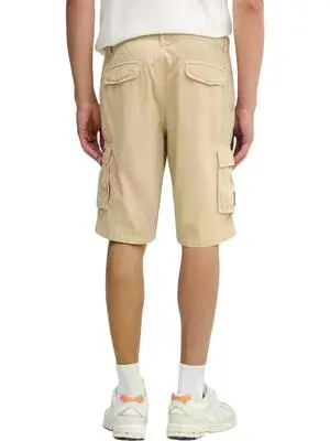 AERONAUTICA MILITARE Cargo Shorts With Logo Plaque - Neutrals