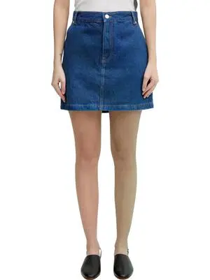Maison Kitsuné Logo Patch Mini Skirt - Blue