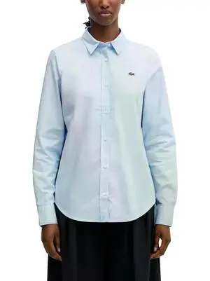 Lacoste Logo Patch Button-down Shirt - Blue
