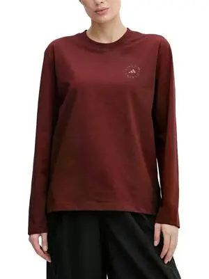 Adidas By Stella McCartney Logo Print Long Sleeve T-shirt - Red