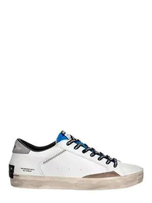 CRIME LONDON Distressed-effect Leather Sneakers - White