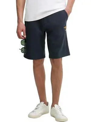 AERONAUTICA MILITARE Embroidered Track Shorts - Blue
