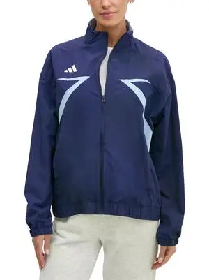Adidas Logo-print Panelled Jacket - Blue