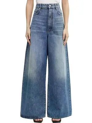 Sportmax Faded Effect Wide-leg Jeans - Blue