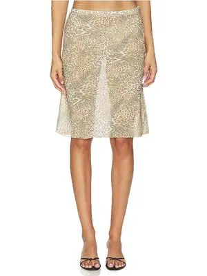 Lioness Shoreline Midi Skirt - Leopard