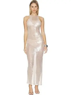 Superdown Amabel Embellished Maxi Dress - Beige