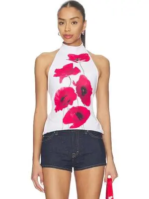 SUSMIES Poppy Reversible Halterneck Top - Multicolor