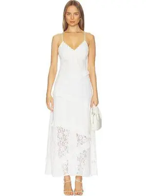 Steve Madden Giah Eyelet Lace Maxi Dress - Cloud Dancer