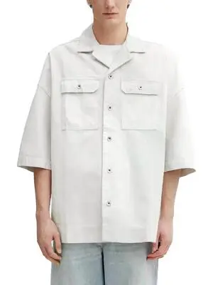 Rick Owens Magnum Tommy Patch-pocket Short-sleeve Shirt - Grey