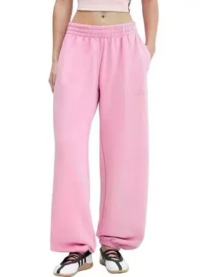 Adidas Soft Lux Elasticated-waistband Logo-patch Track Pants - Pink