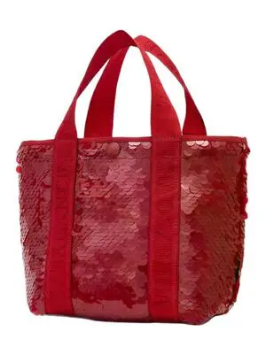 Undercover Sequin-embellished Tote Bag - Red