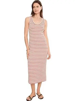 MADEWELL Madewell Bloom Texture Tank Midi Stripe Dress
