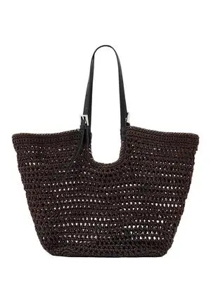 ALLSAINTS AllSaints Ara Waxed Cotton Tote Bag Red