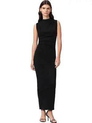 ALLSAINTS Katarina Cowl Neck Maxi Dress - Black