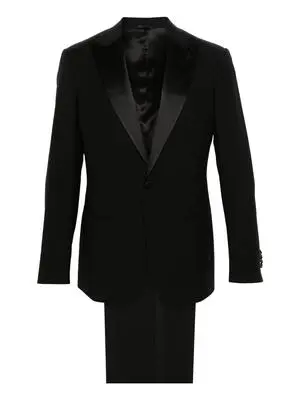 Giorgio Armani Slim Fit Wool Tuxedo Suit - Black