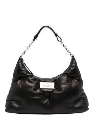 MAISON MARGIELA Glam Slam Medium Leather Hobo Bag - Black