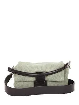Fendi Cashmere Baguette Shoulder Bag - Grey