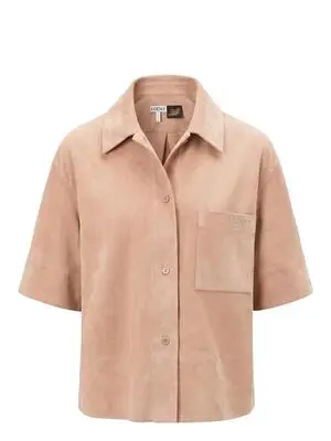 Loewe Suede Short Sleeve Shirt - Multicolor