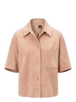 Loewe Suede Short Sleeve Shirt - Multicolor