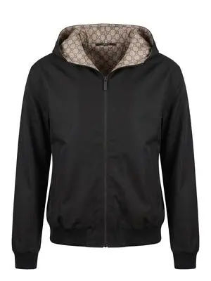 Gucci Full Zip Blouson With Hood - Multicolor