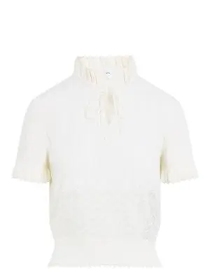 Alexander McQueen Pointelle Knit Top - Multicolor