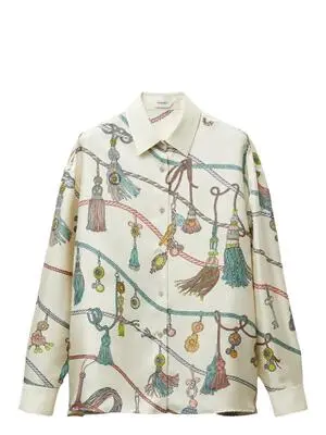 Versace VERSACE Silk Twill Printed Shirt Multicolor