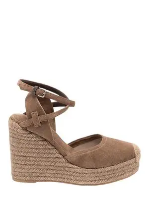 BRUNELLO CUCINELLI BRUNELLO CUCINELLI Calf Leather Wedge Espadrille Sandals