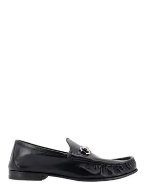 Gucci Lugano Leather Loafers - Black