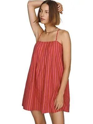 RAISONNEL Square-neck Mini Dress - Pink Pattern