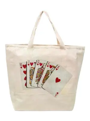 MELT Playing Card Print Tote Bag - Neutrals