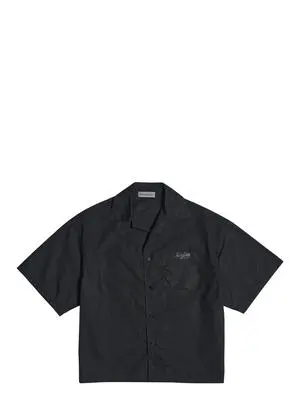 Balenciaga Cotton Logo Bowling Shirt - Black