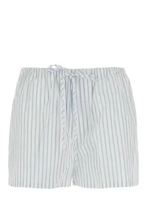 DUNST Striped Lounge Shorts - Blue