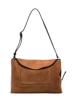 WANDLER Wandler Penelope Suede Shoulder Bag Brown
