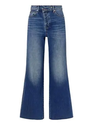 Veronica Beard Taylor High-rise Wide-leg Jeans - Blue