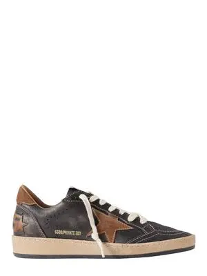 GOLDEN GOOSE Round Toe Low Top Sneakers - Black