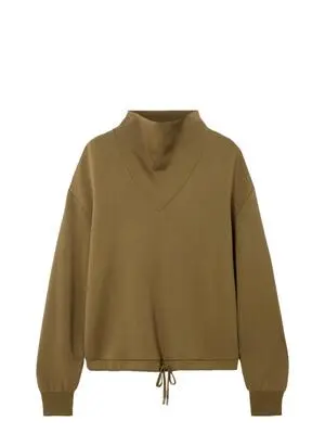 Varley Turtleneck Sweatshirt With Drawstring Hem - Brown