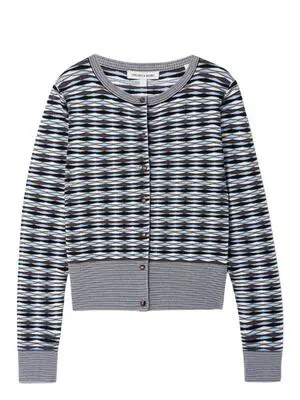 VERONICA BEARD Veronica Beard Cambria Cropped Jacquard-Knit Cardigan