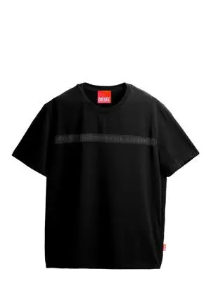 DIESEL® X Tinder Logo-print Sheer-panel T-shirt - Black