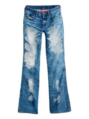 DIESEL® X Tinder 1969 D-ebbey Worn Effect Jeans - Medium Blue