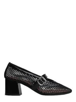 Alaïa Fishnet Mary Jane Pumps - Black