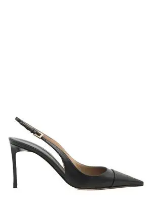TOM FORD Pointed Toe Slingback Pumps With Side Buckle - Black